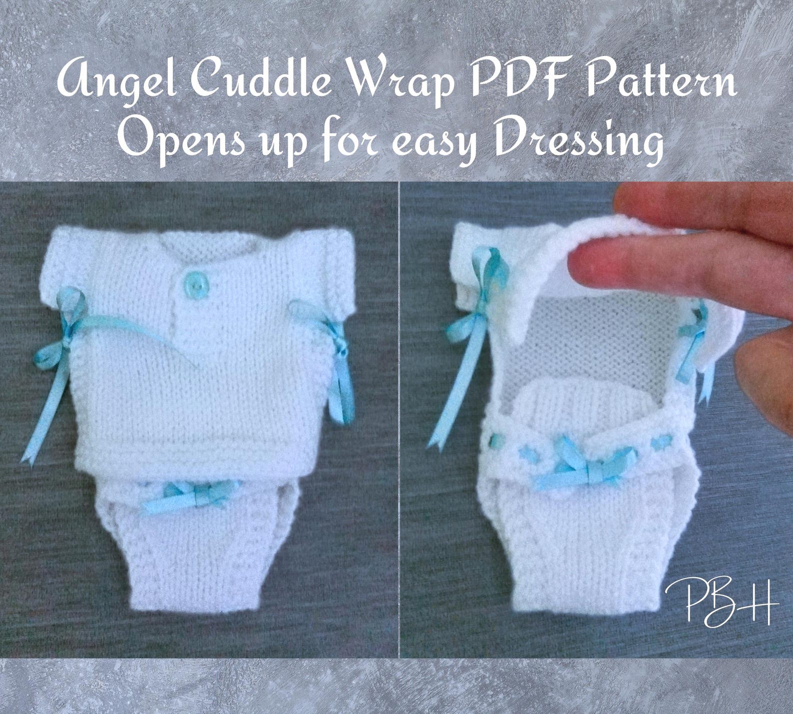 Angel Baby Cuddle Wrap Knitting Pattern, Charity Outfit Knitting (PDF ...