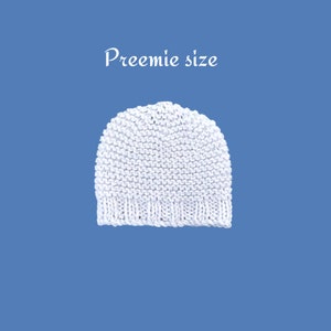 Baby Hat Knitting Pattern for Preemie to Newborn, PDF Download, DK Wool ...