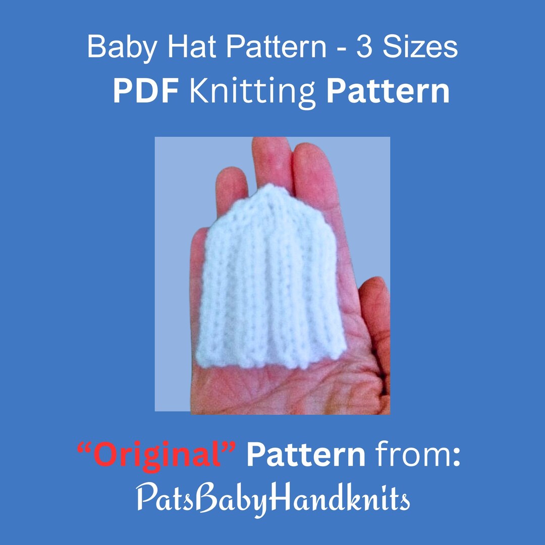 ANGEL Baby Hat Knitting Pattern PDF Digital Download, Charity Knitting ...