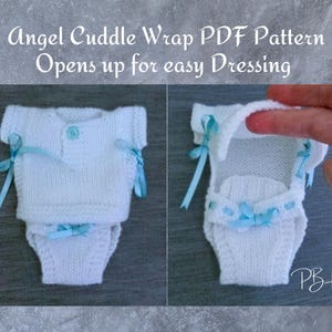 Knitting Pattern for Angel Baby Wrap, PDF Download, Charity Pattern for ...