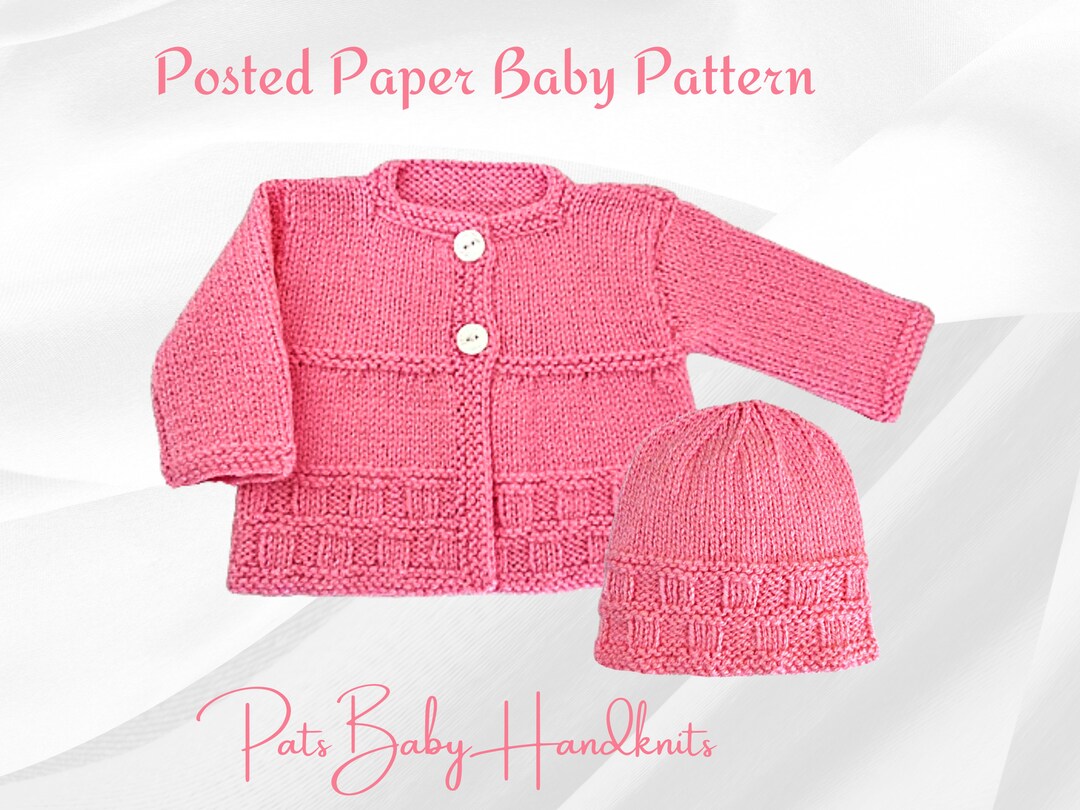 EASY Baby Matinee Knitting Pattern Printed & Posted to You 2 Sizes 14 ...