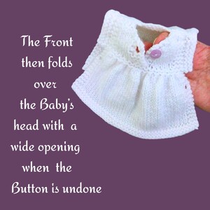 ANGEL Baby Knitting Pattern, Gown and Nappy, PDF Download, Babies Born ...