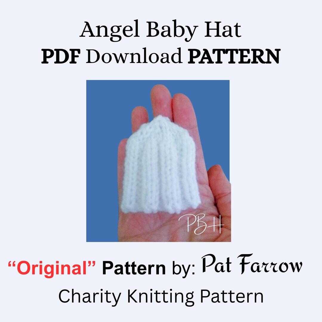 ANGEL Baby Hat Knitting Pattern PDF Digital Download, Charity Knitting ...