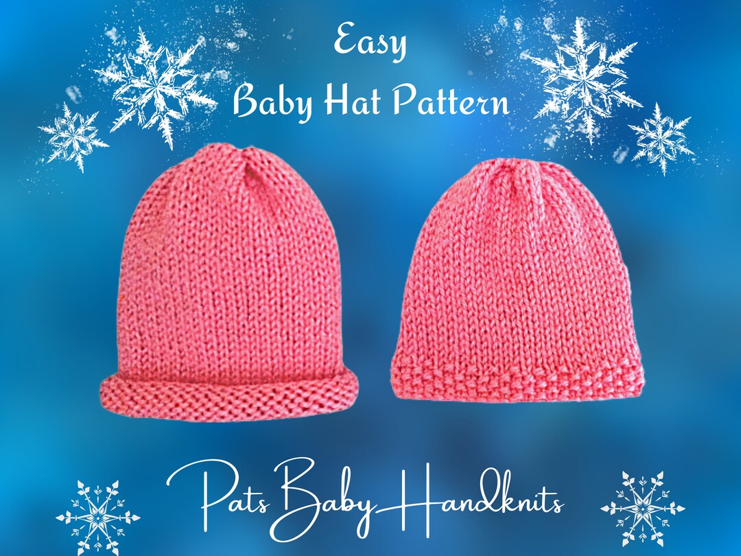 Easy Baby Hat Knitting Pattern PDF Digital Download Simple - Etsy