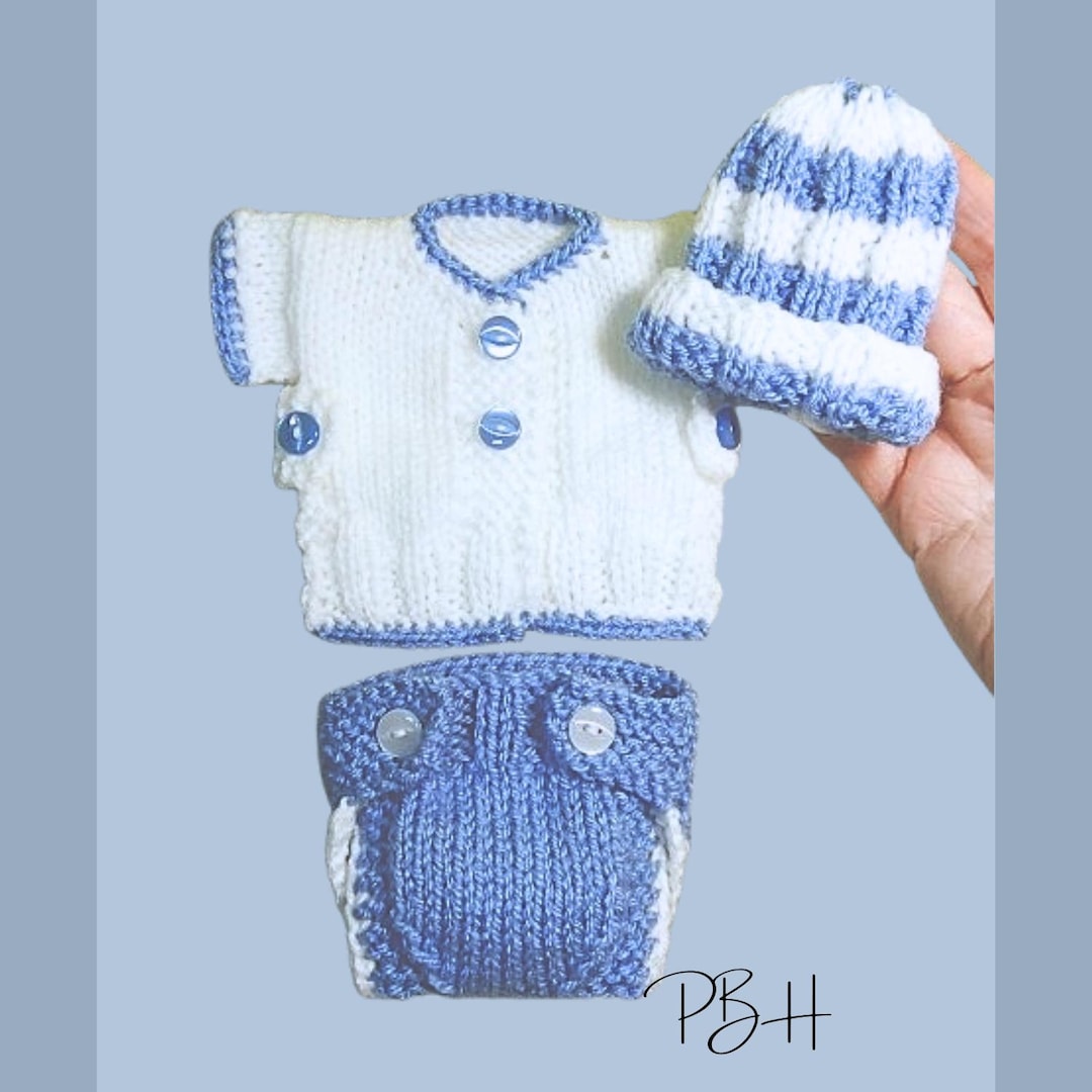 Baby Boy Born Sleeping Set, Baby Burial Clothes, Memorial Baby Outfit ...