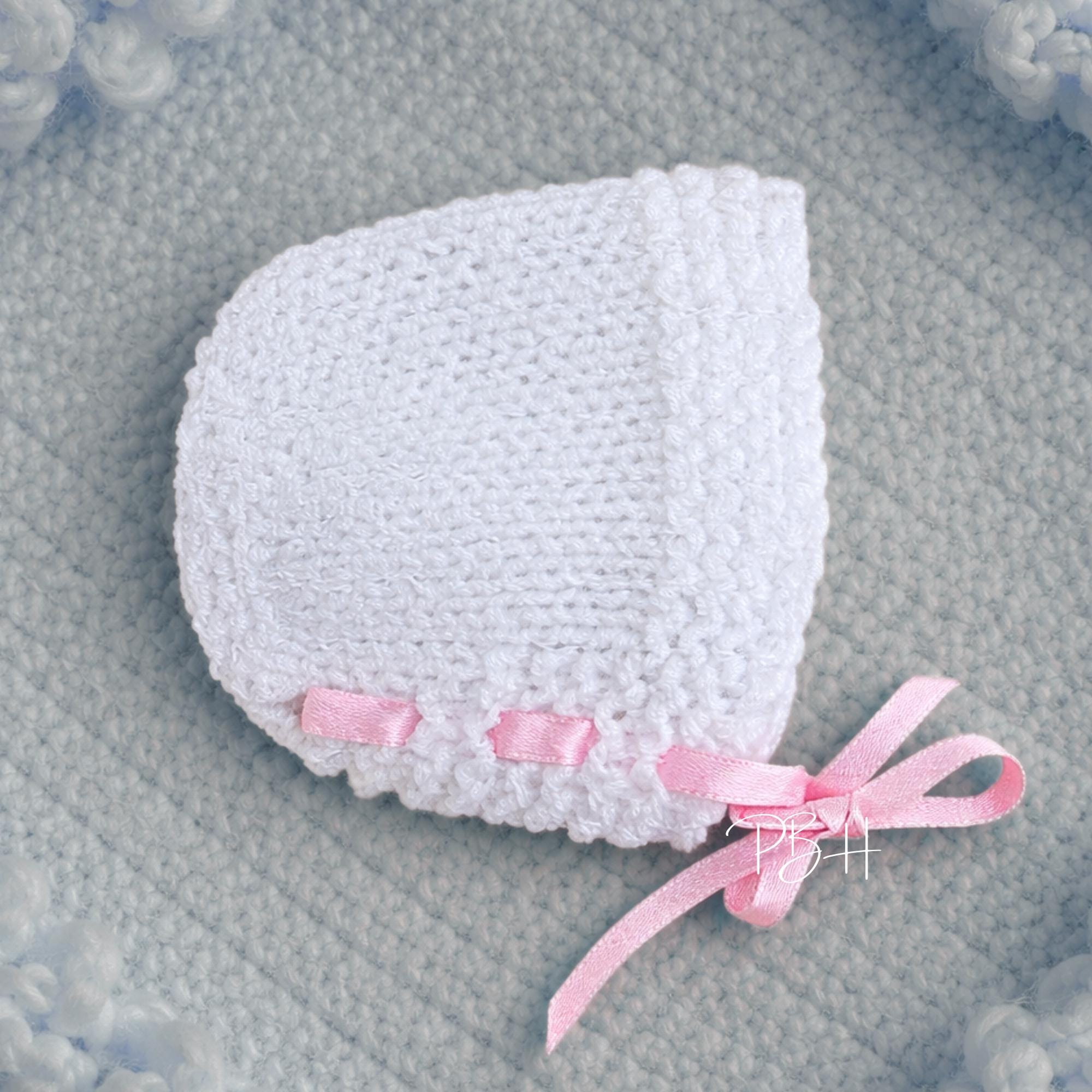 Easy Knit Baby Bonnet Pattern, Preemie & Angel Sizes (PDF Digital ...