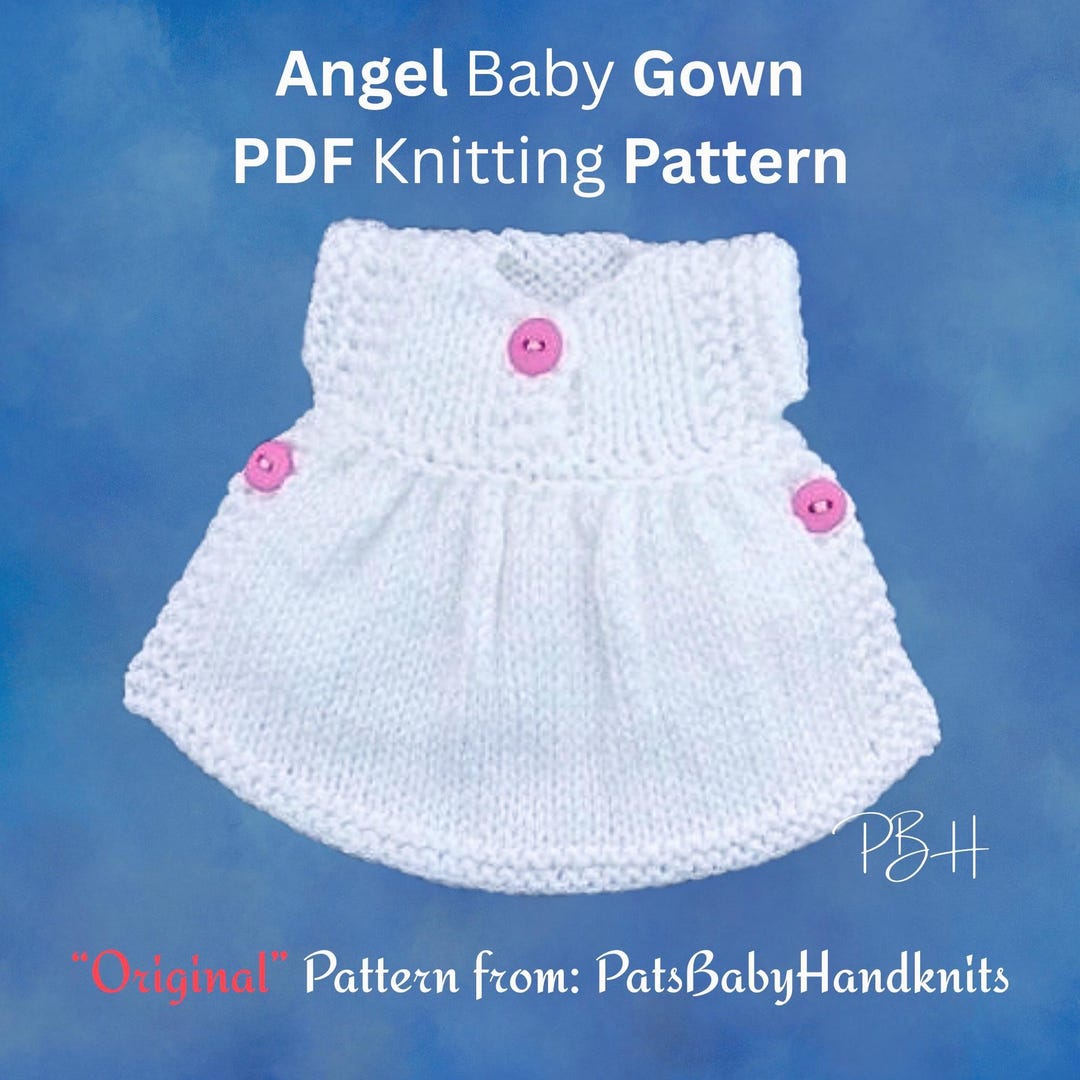 Angel Baby Gown Knitting Pattern, 5" Gown for Stillborn Babies, Charity ...