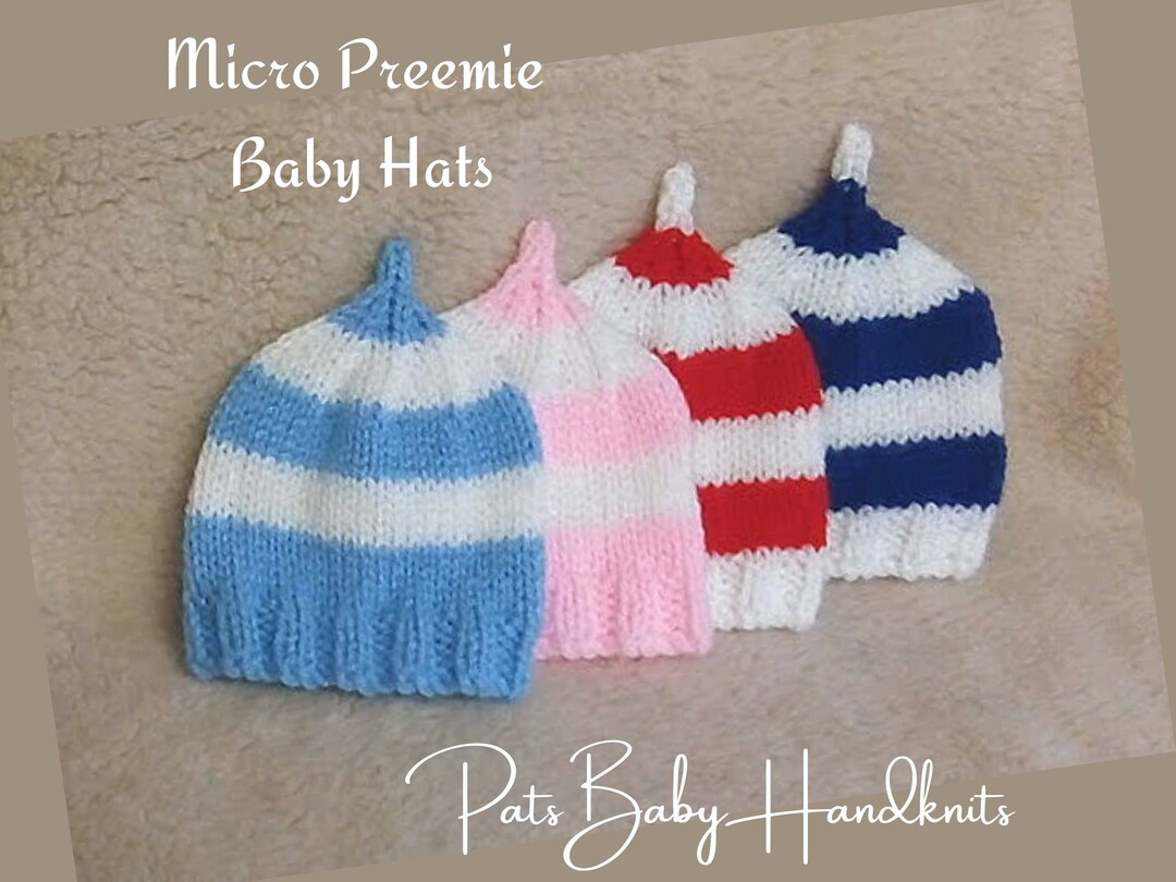 MICRO PREEMIE HATS, Premature Baby Beanies, Hat for Baby Girl or Boy ...