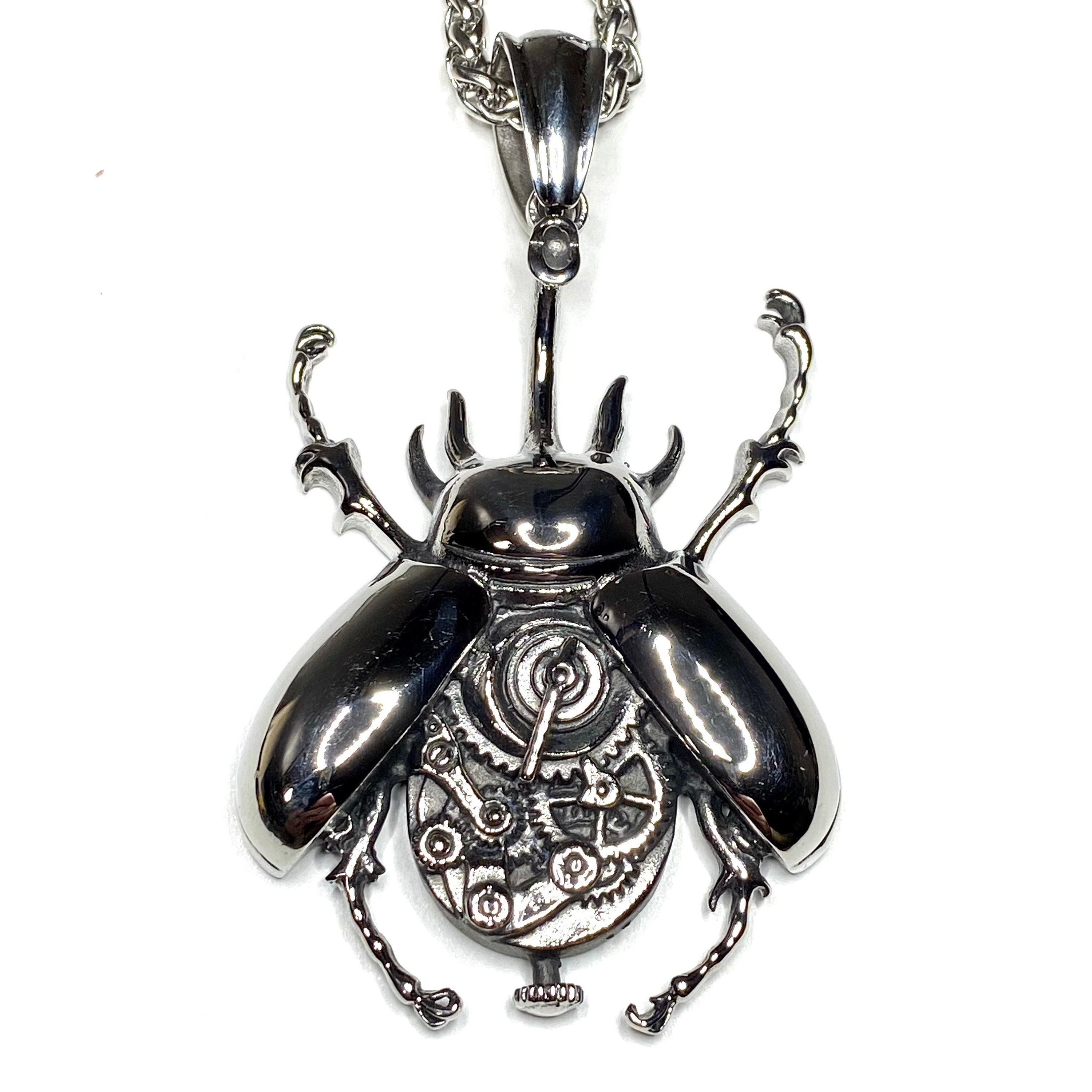 Extra Large and Heavy Steampunk Scarab Stainless Steel Beetle | Etsy