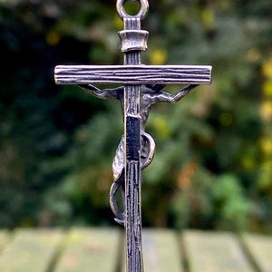 Stainless Steel Devil Crucifix Pendant Necklace - Etsy