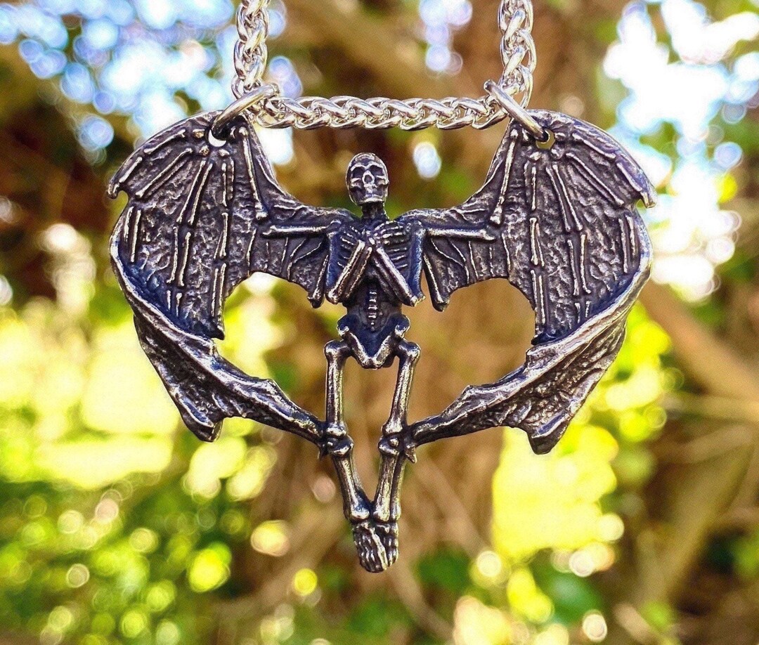 3 Dimensional Stainless Steel Angel of Death Pendant Necklace - Etsy