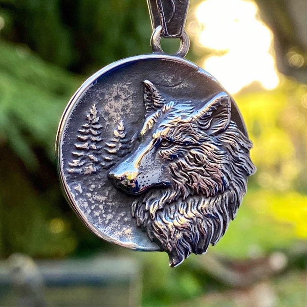 Wolf Necklace for Men - Etsy