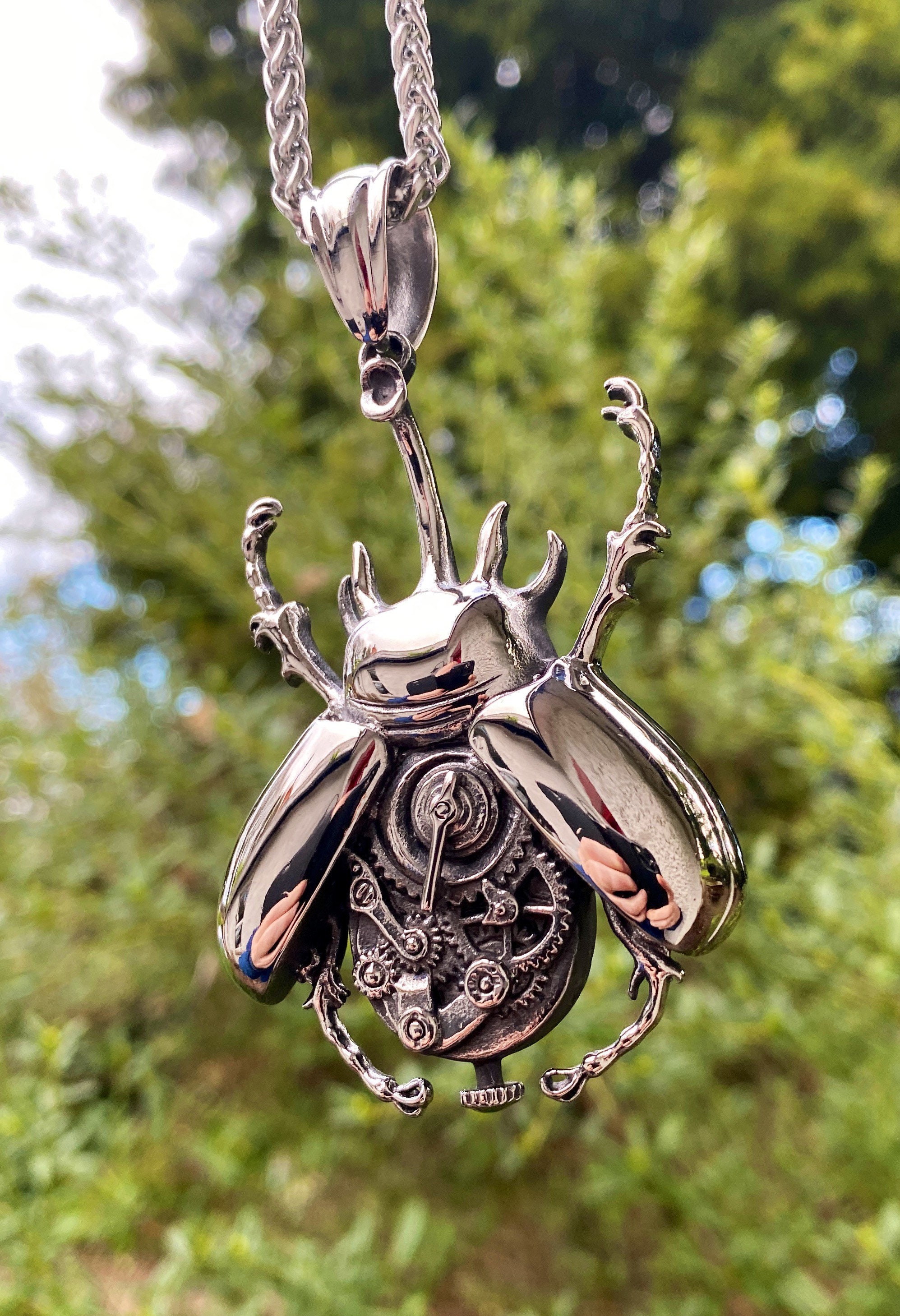 Extra Large and Heavy Steampunk Scarab Stainless Steel Beetle | Etsy