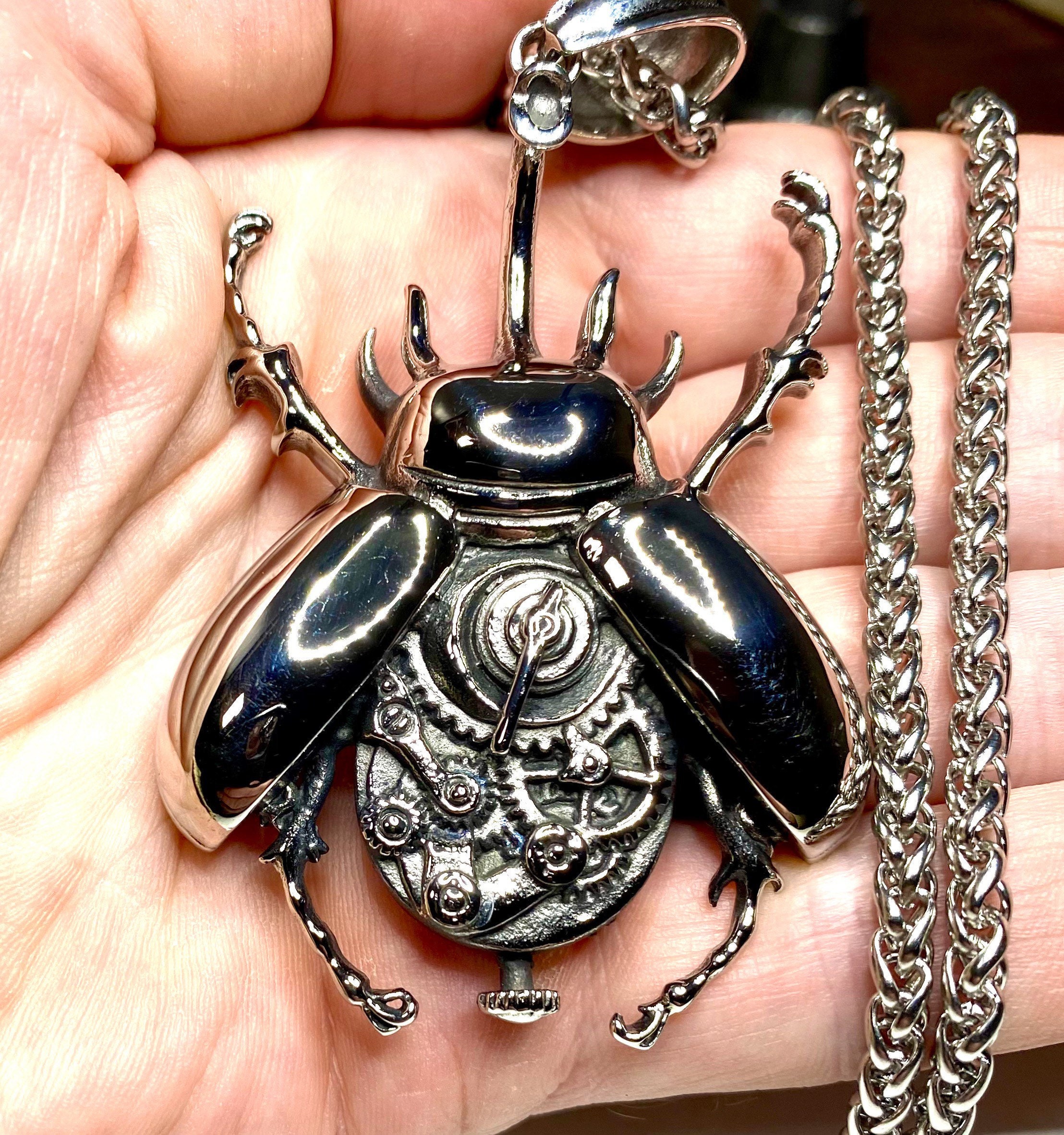 Extra Large and Heavy Steampunk Scarab Stainless Steel Beetle | Etsy