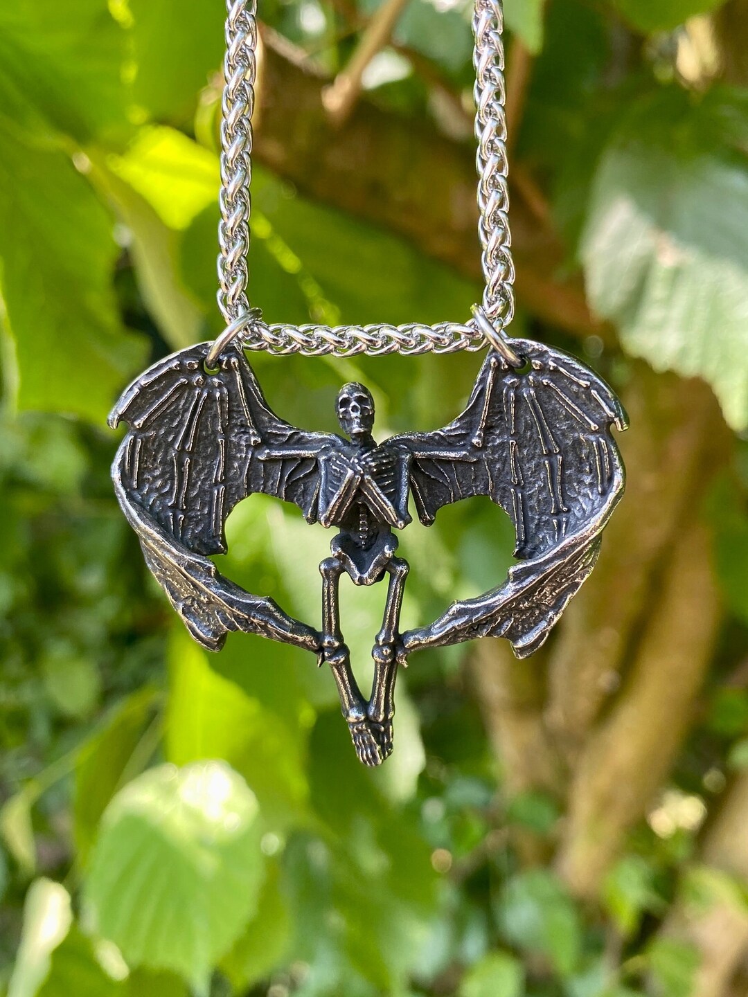 3 Dimensional Stainless Steel Angel of Death Pendant Necklace - Etsy