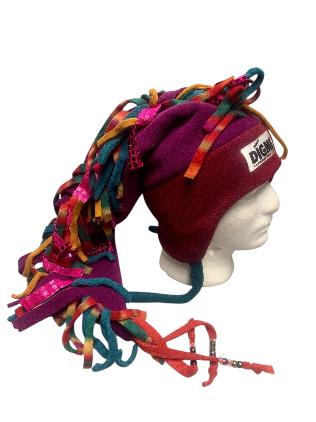 Sequined Fringe Fleece Jester Hat – Bold Cozy Winter Accessory” - - Etsy