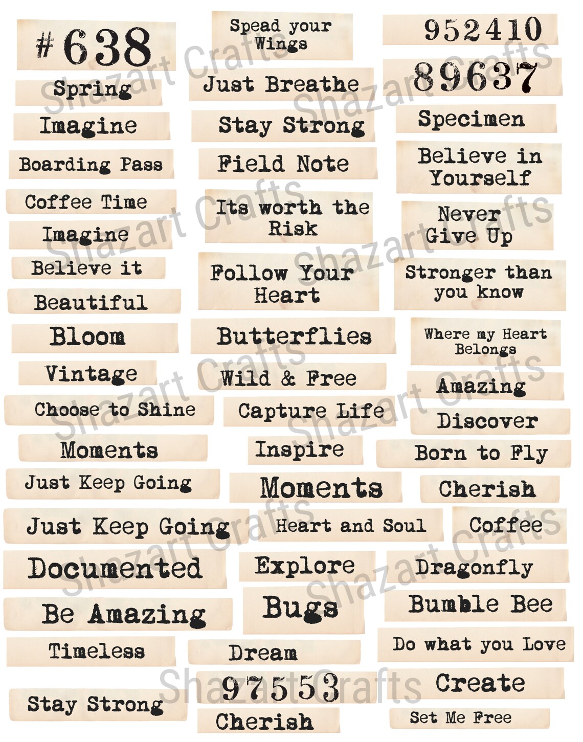 Vintage, Journal Words ,sayings, Ephemera, Junk Journal, Tags, Sayings ...