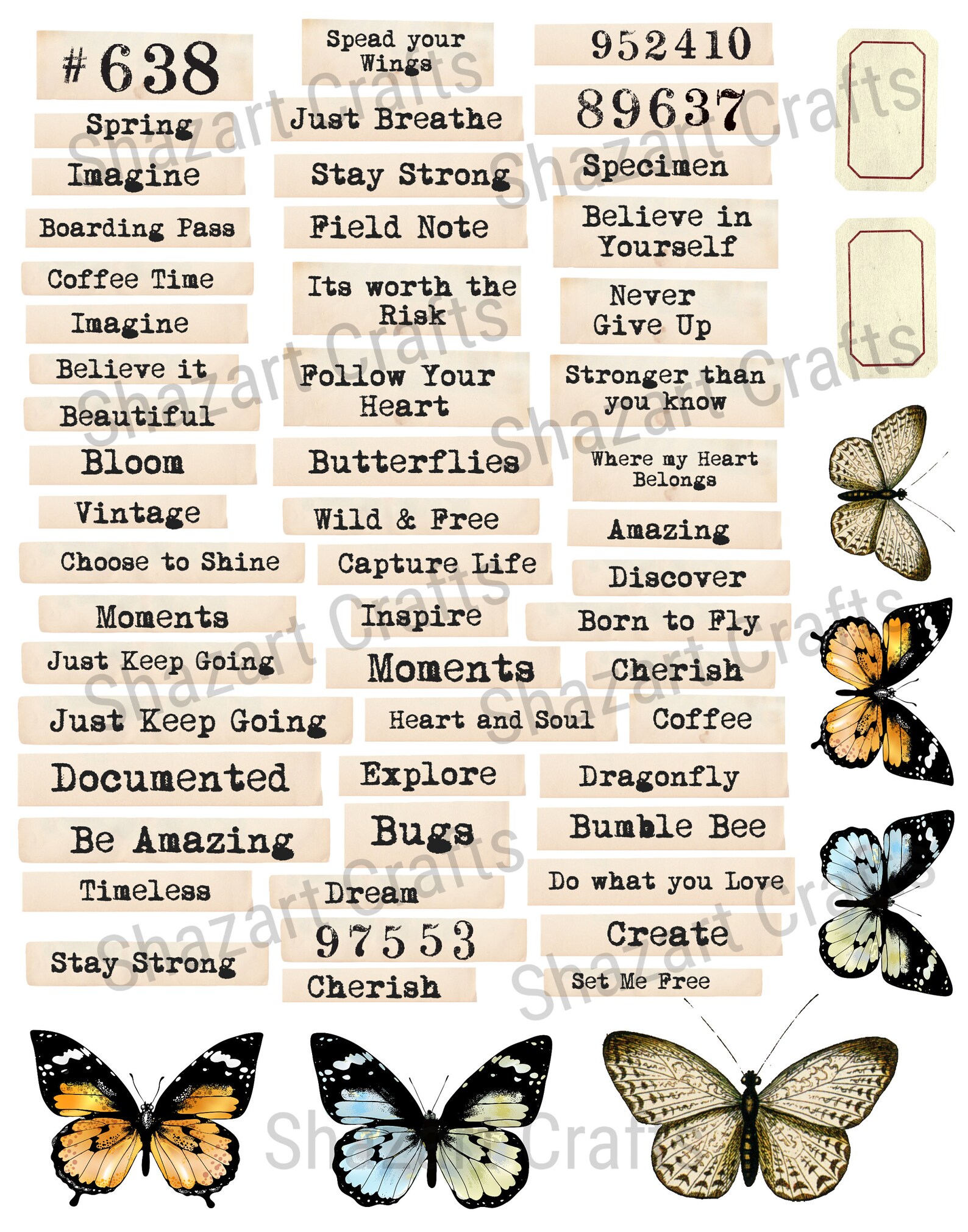 Vintage, Journal Words ,sayings, Ephemera, Junk Journal, Tags, Sayings ...