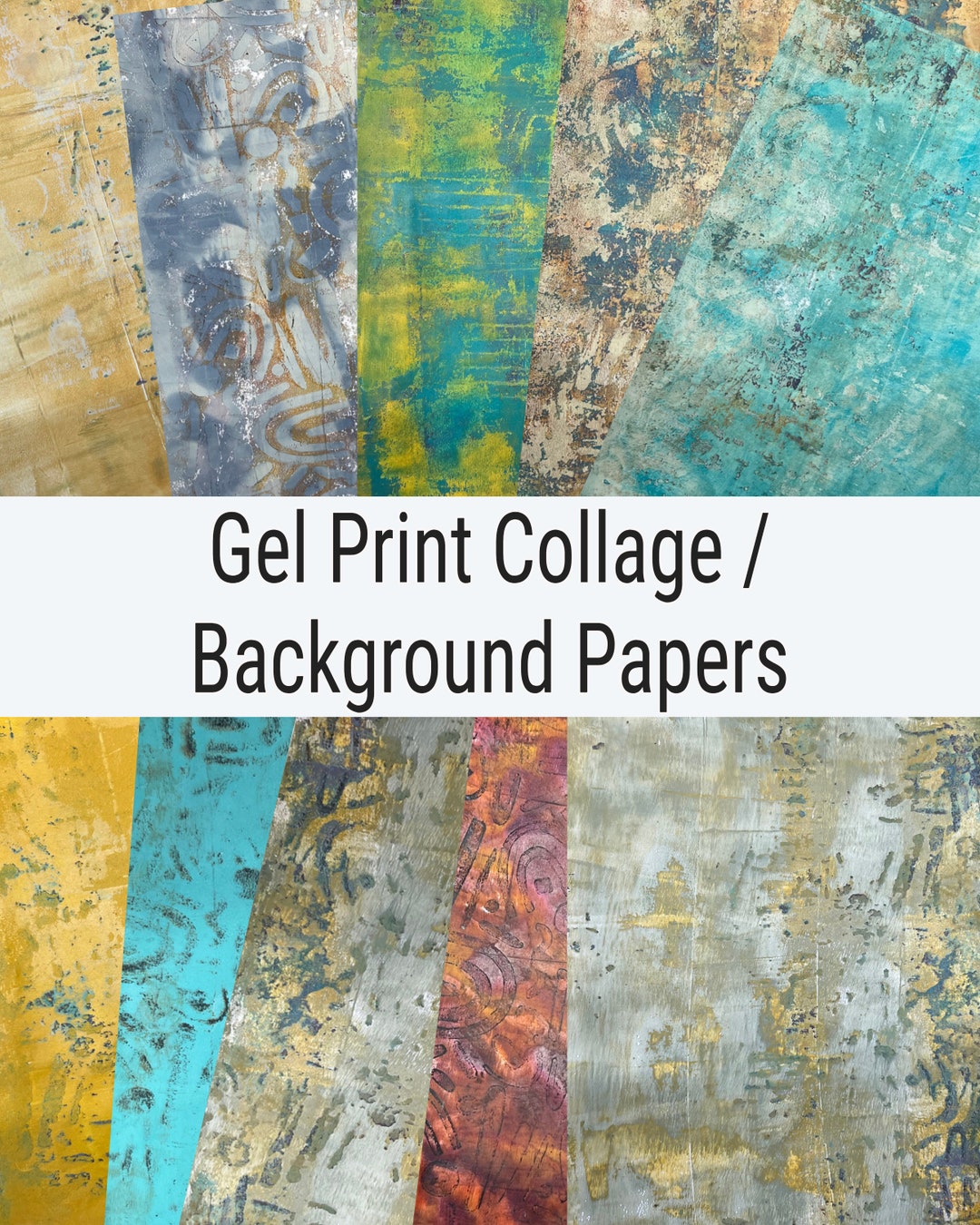 Gel Prints, Gel Print Backgrounds, Art Journal Backgrounds, Collage ...