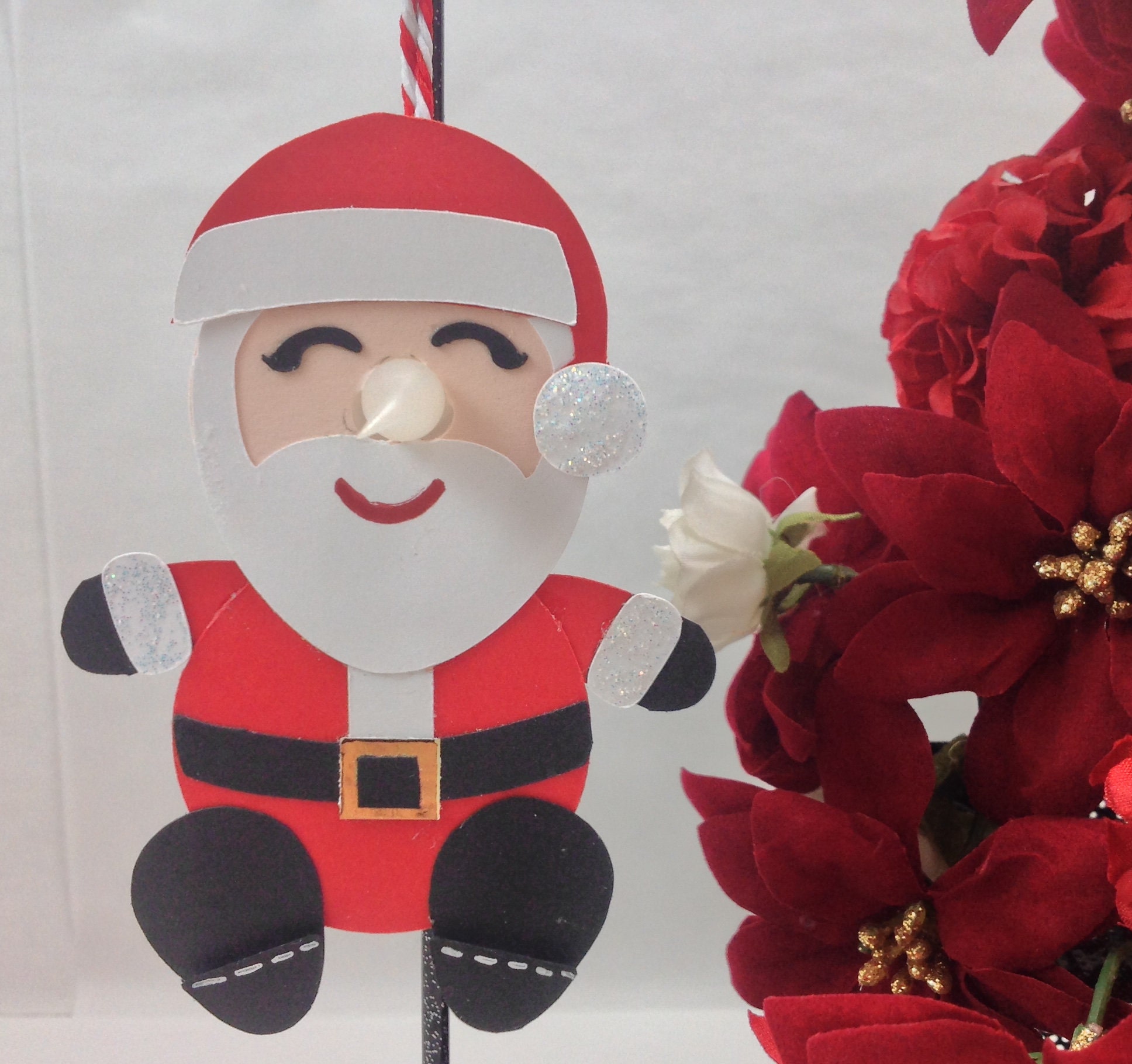 Santa Ornament | Stocking Stuffer | Gift | Party Favor| Tealight Candle ...