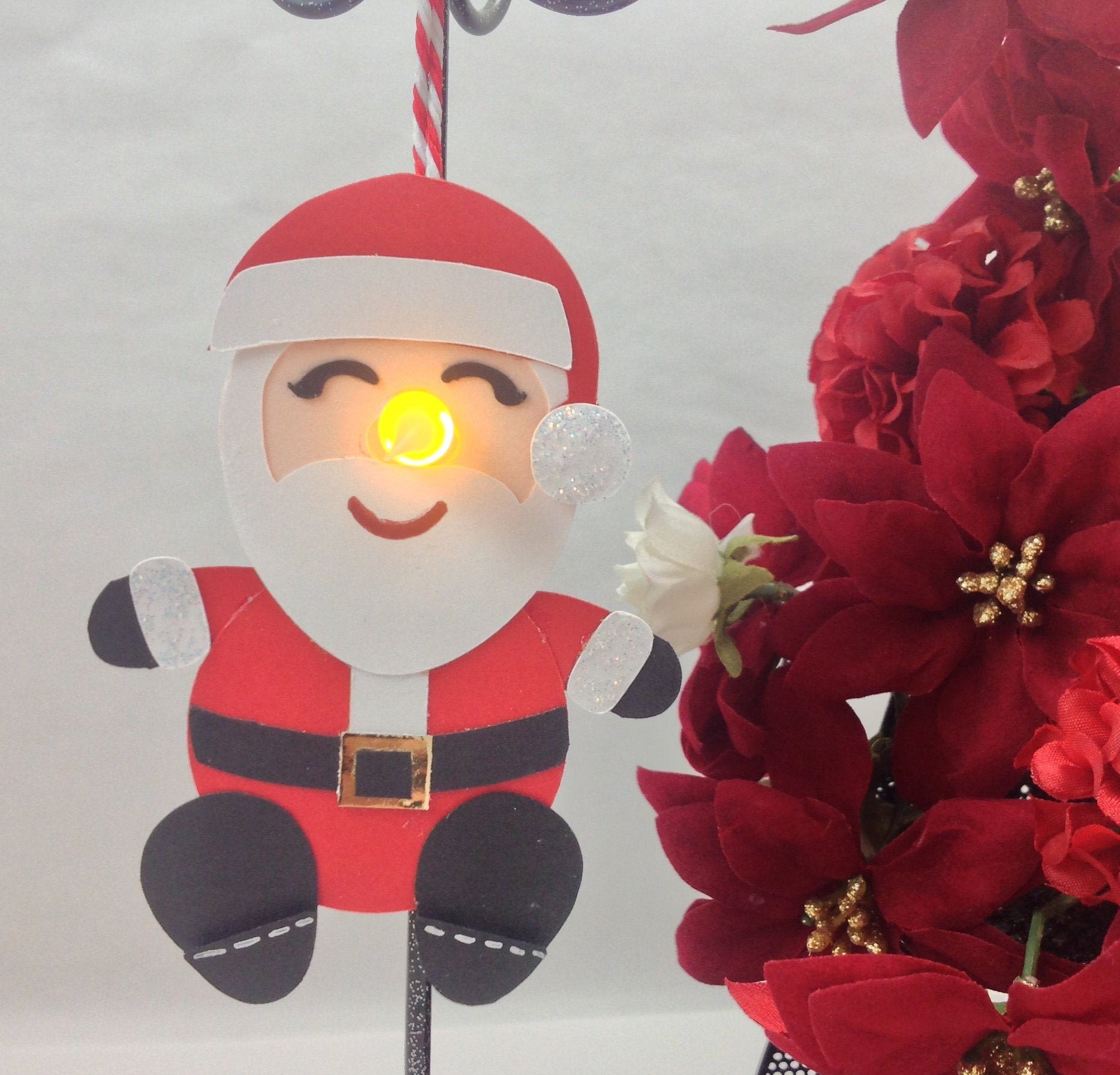 Santa Ornament | Stocking Stuffer | Gift | Party Favor| Tealight Candle ...