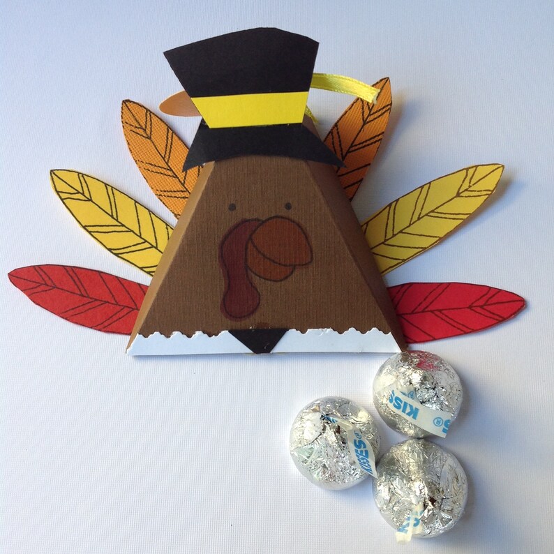 3 Turkey Treat Box With Chocolate, Thanksgi'ving Party Favor - Etsy