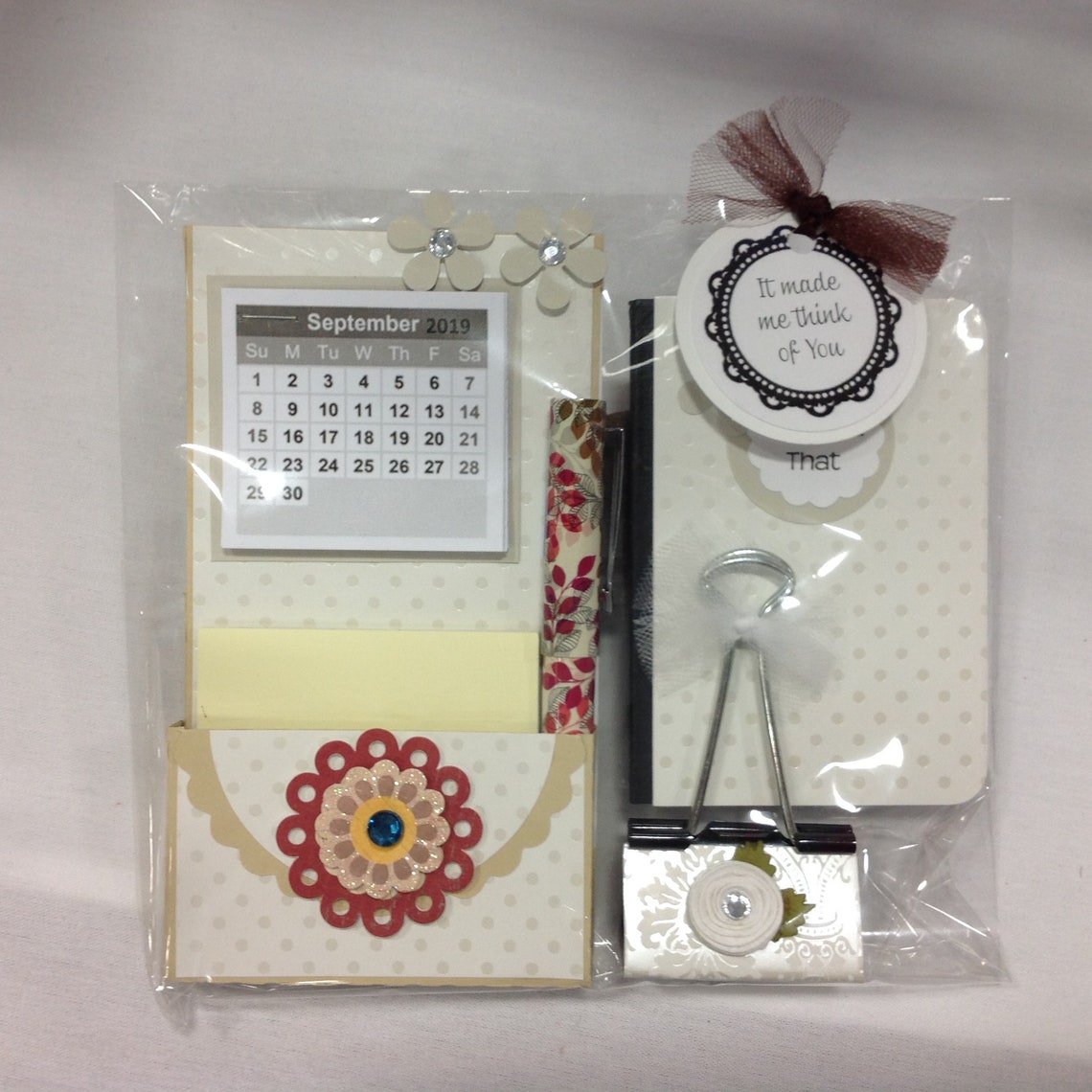 Desk Set, Notebook, Calendar, Pen, Sticky Notes, Gift, Stationary - Etsy