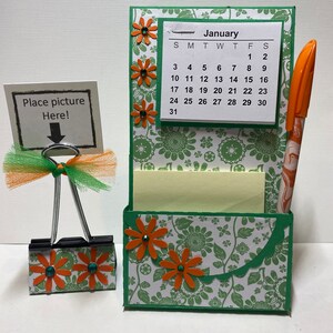 Desk Set, Notebook, Calendar, Pen, Sticky Notes, Gift, Stationary - Etsy