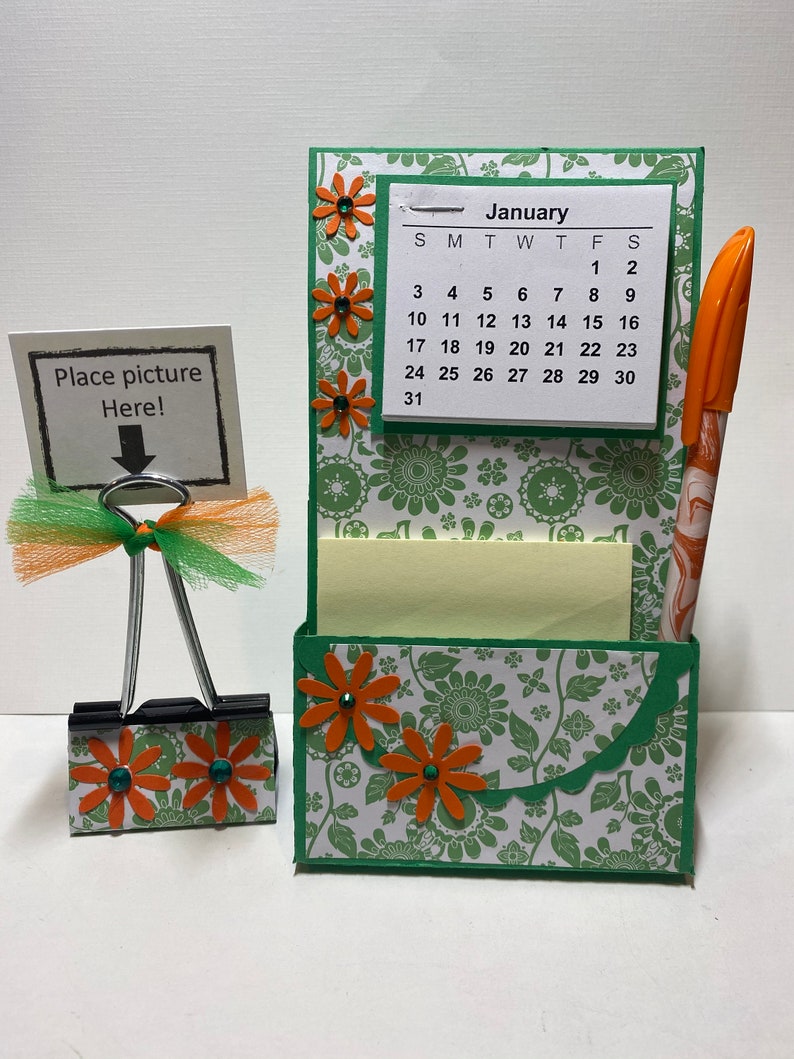 Desk Set, Notebook, Calendar, Pen, Sticky Notes, Gift, Stationary - Etsy