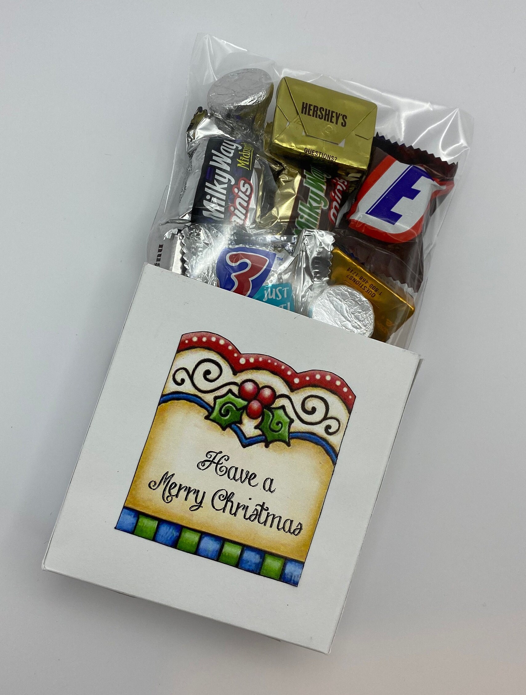 3-D Christmas Treat Box With Candy, Stocking Stuffer, Holiday - Etsy