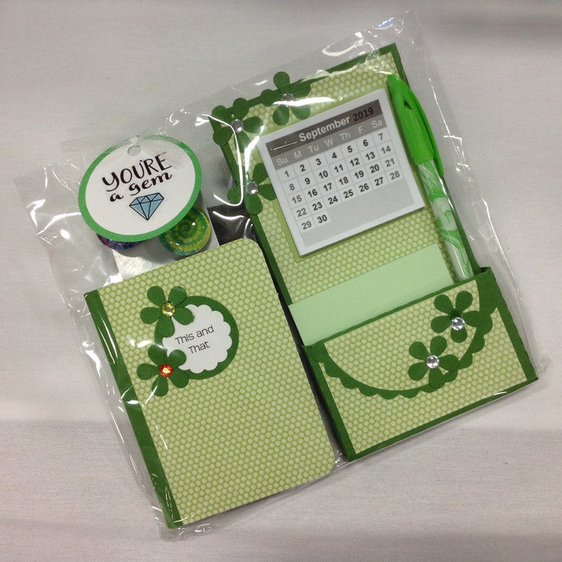 Desk Set, Notebook, Calendar, Pen, Sticky Notes, Gift, Stationary - Etsy