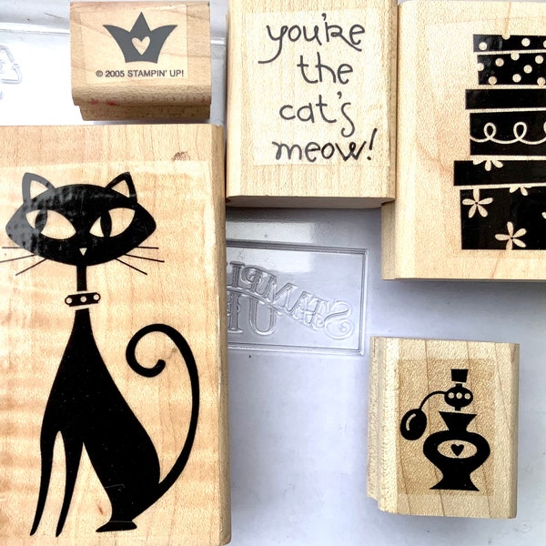 Stampin up Cat Stamps and Cat Paper - Etsy
