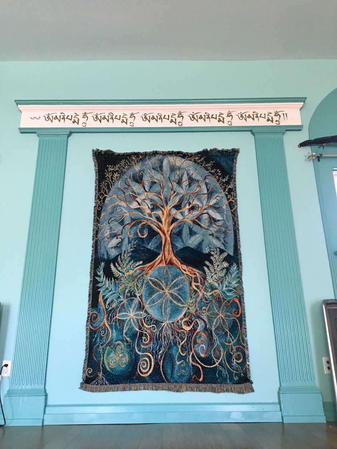 Tree of Life Art Blanket, Throw Blanket, Woven Art Blanket - Etsy