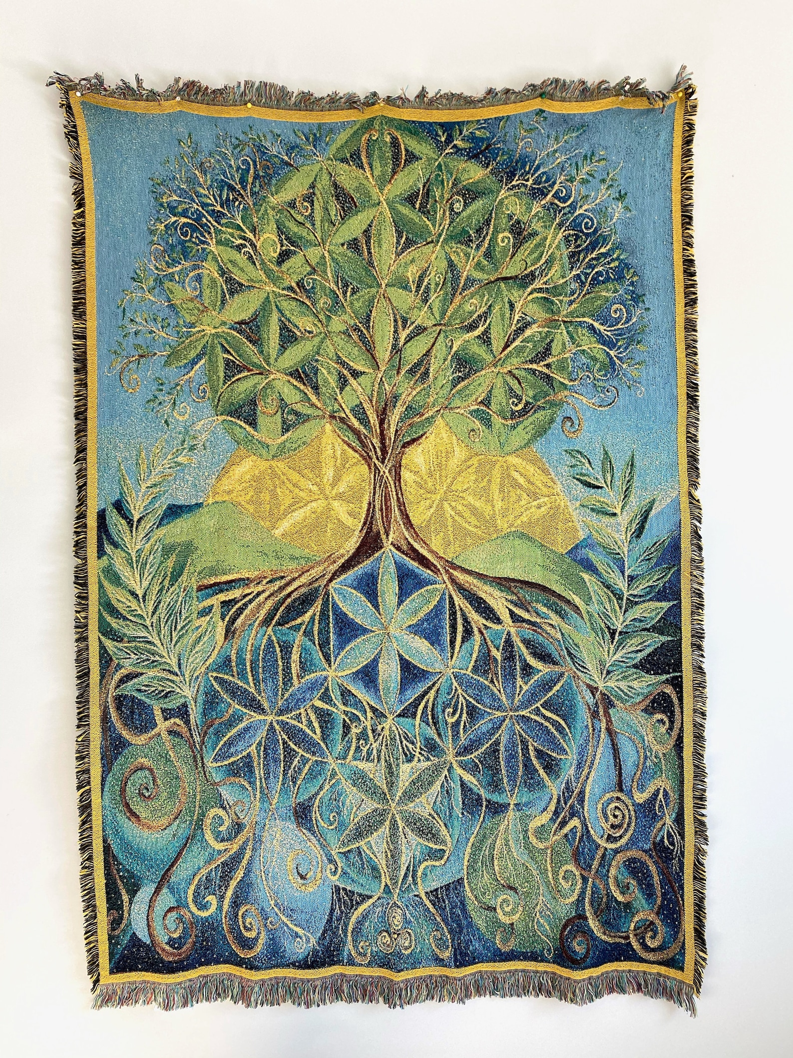 Tree of Life Blanket Tree of Life Decor Sacred Geometry | Etsy