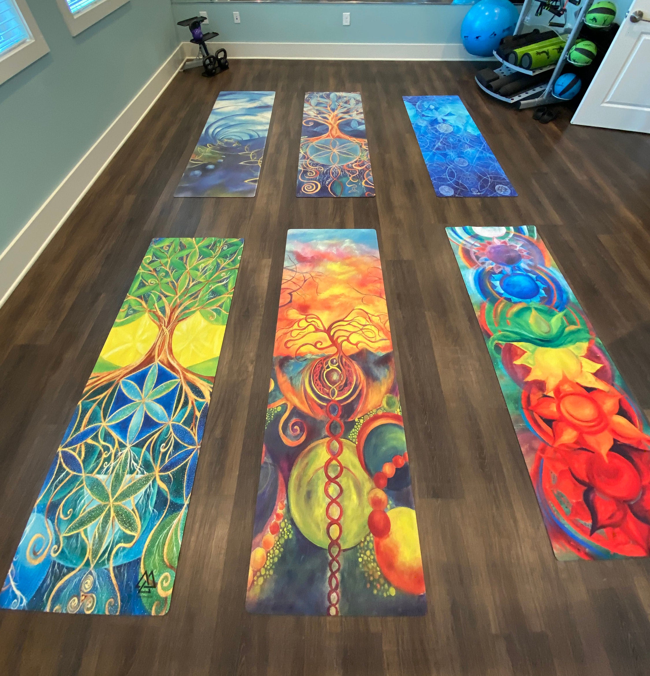 Chakra Rainbow Yoga Mat Seven Chakras Yoga Mat Eco-friendly - Etsy