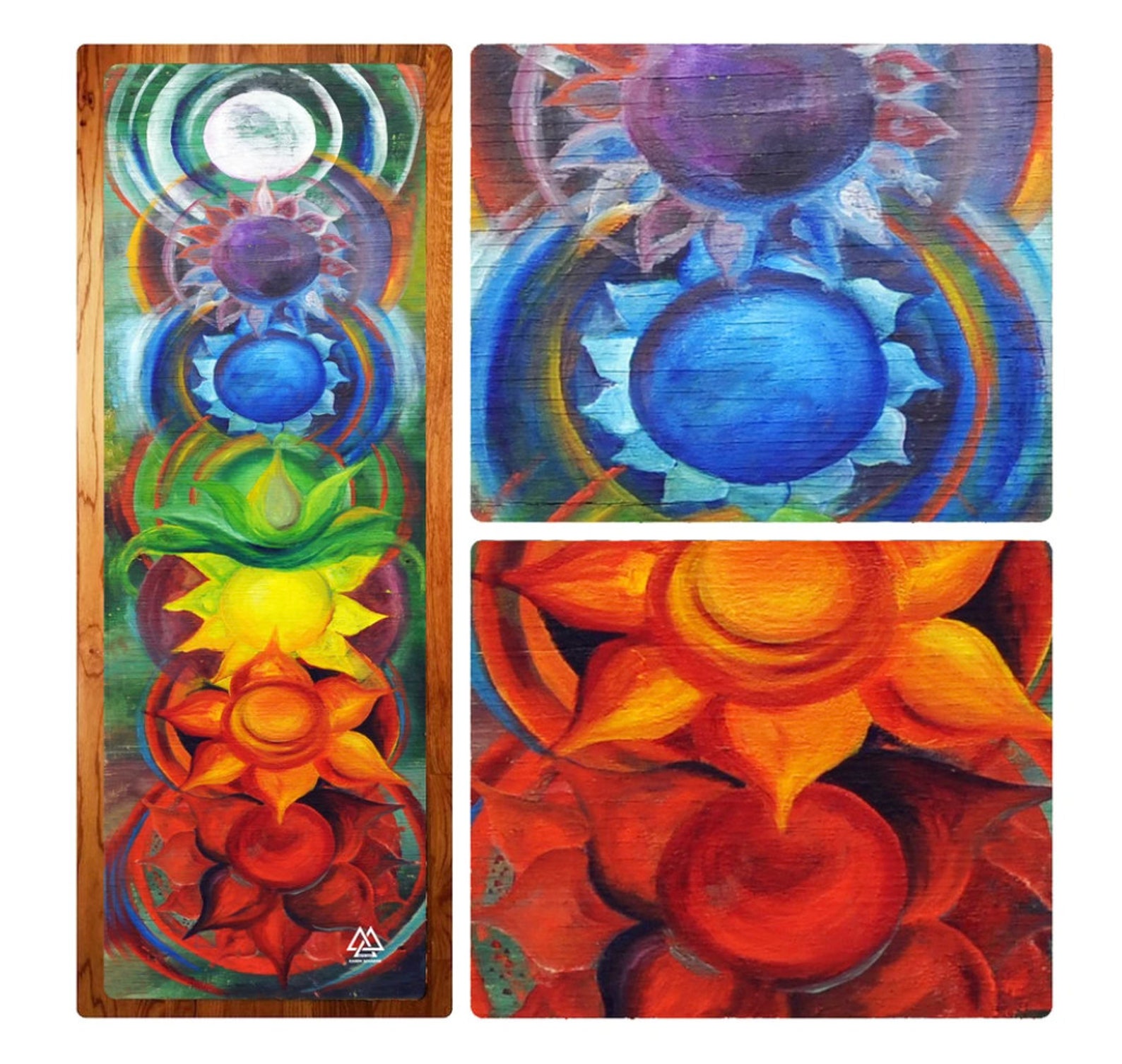 Chakra Rainbow Yoga Mat Seven Chakras Yoga Mat Eco-friendly | Etsy