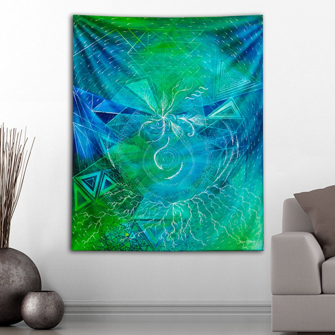 Sacred Geometry Tapestry, Wall Hanging, Abstract Art Tapestry - Etsy