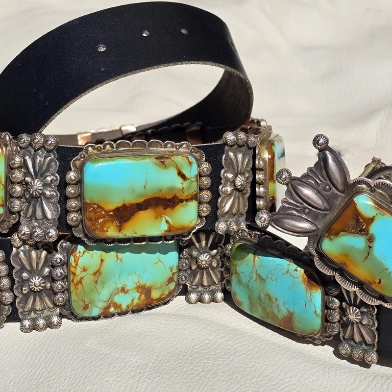 Turquoise Belts - Etsy