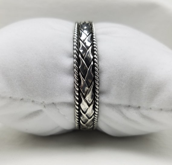 Twisted Sterling Silver Cuff Bracelet + - Gem