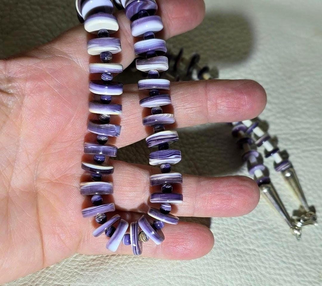 Wampum Shell Bead Necklace, Natural Shell Jewelry That is Hand Crafted ...