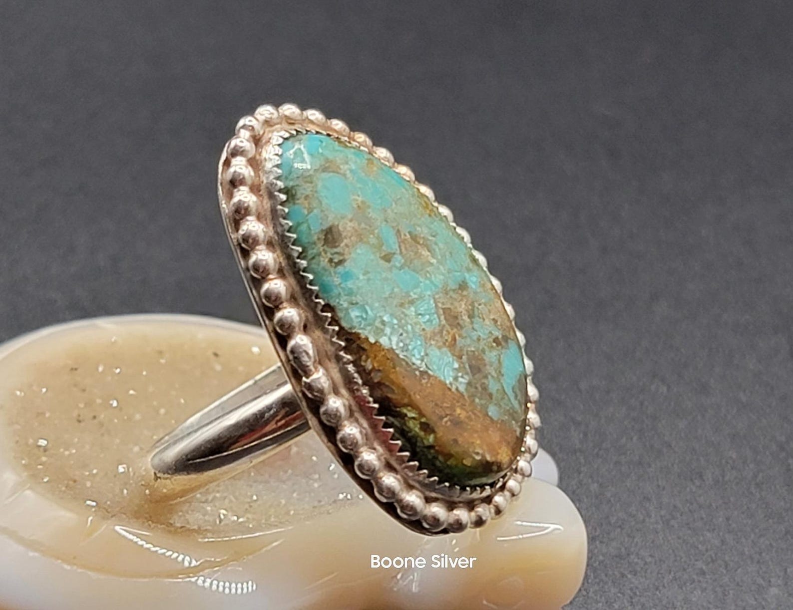 Chunky Turquoise Ring: Sterling Silver Southwestern Jewelry, Handmade ...