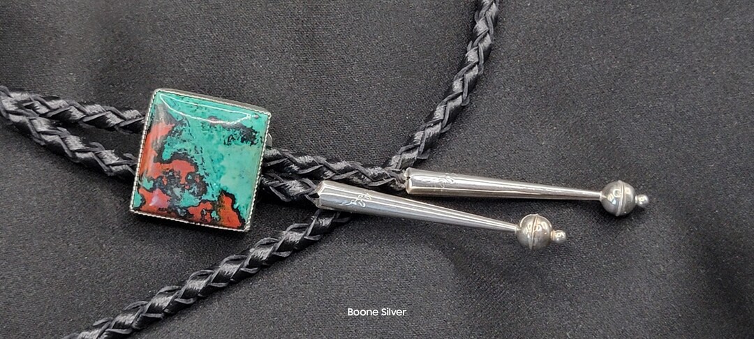 Sterling Bolo Tie, Sonoran Sunrise Western Accessories, Handcrafted ...