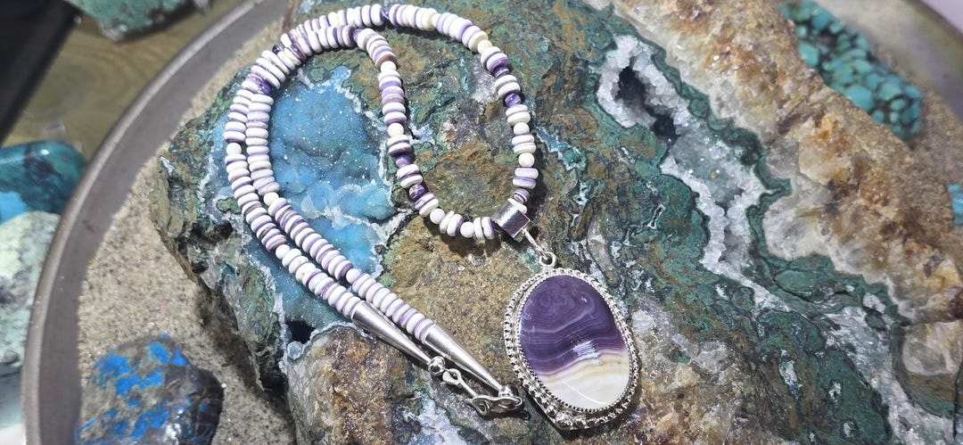 Wampum Shell Necklace Pendant, Spiritual Jewelry for Everyday Wear ...