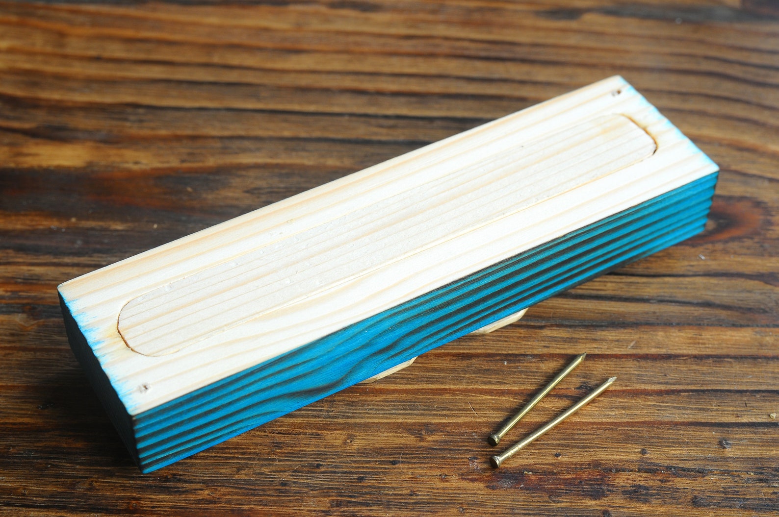 Blue Wood Mezuzot Burned Fir Tree Mezuzah Jewish Art Judaica - Etsy