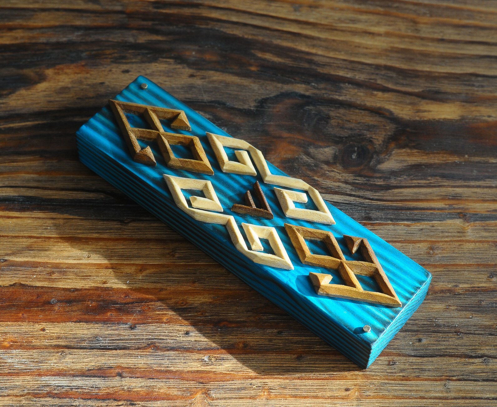 Blue Wood Mezuzot Burned Fir Tree Mezuzah Jewish Art Judaica - Etsy