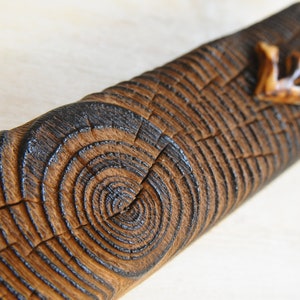 Pine Burned Tree Handmade Mezuzah Pine Wood Judaica Door Custom Pine ...