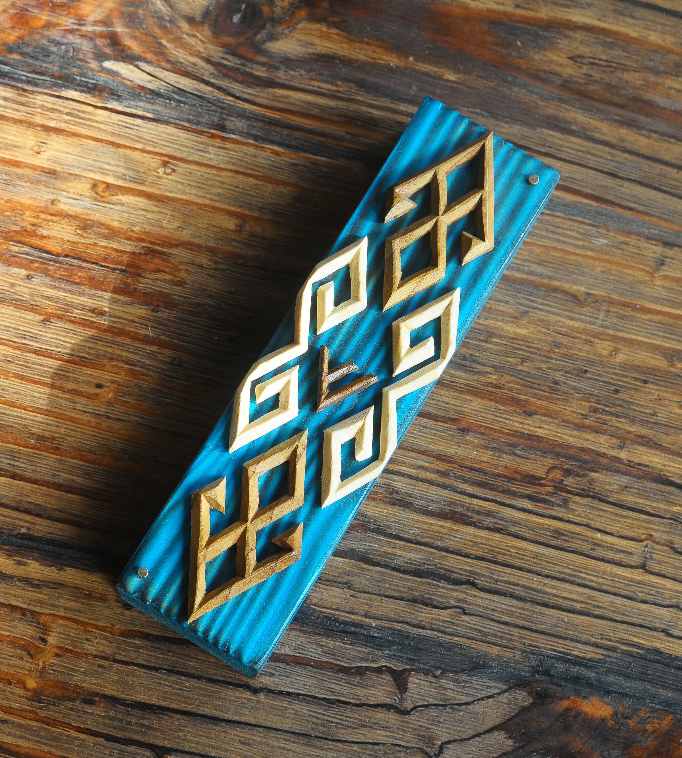 Blue Wood Mezuzot Burned Fir Tree Mezuzah Jewish Art Judaica - Etsy