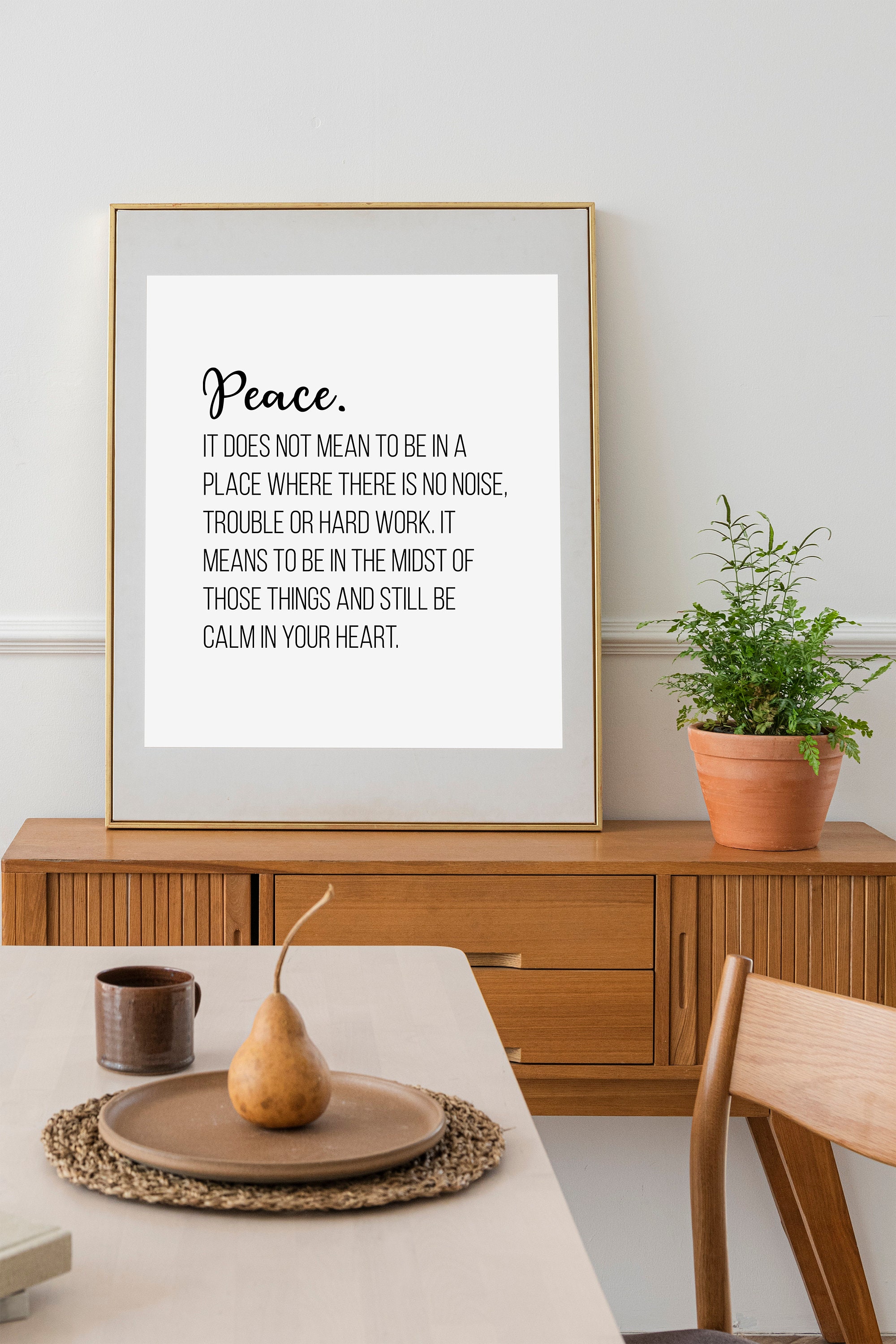 Printable peace Poster, Printable Typography Art, Printable Wall Art ...