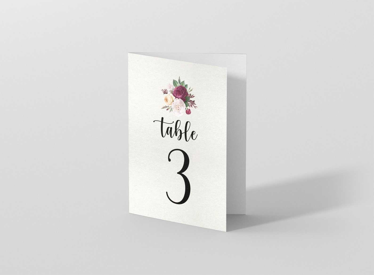Printable Wedding Bi-fold A5 Table Numbers for 20 Tables | Calligraphic ...