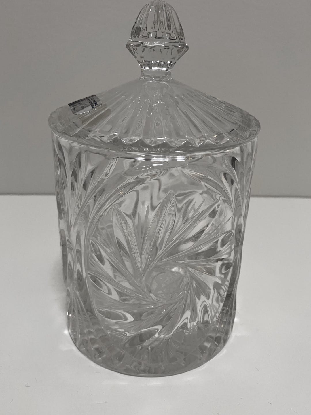 Vintage Lead Crystal Biscuit Cookie Jar From Crystal Clear Industries ...